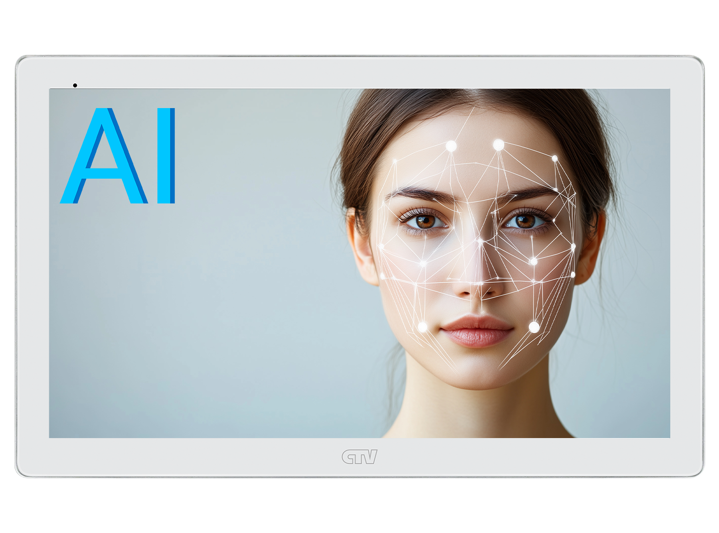 CTV-M4108 AI белый Монитор цветного видеодомофона 10", распознавание лиц, детекция человека