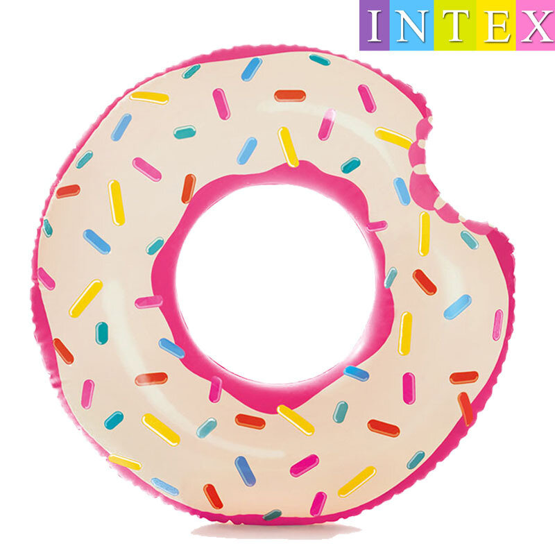 INTEX Женская Плавающая Круглая Резинка 107см x 99см Безопасный Плавучий Надувной Обруч для Бассейна и Пляжа