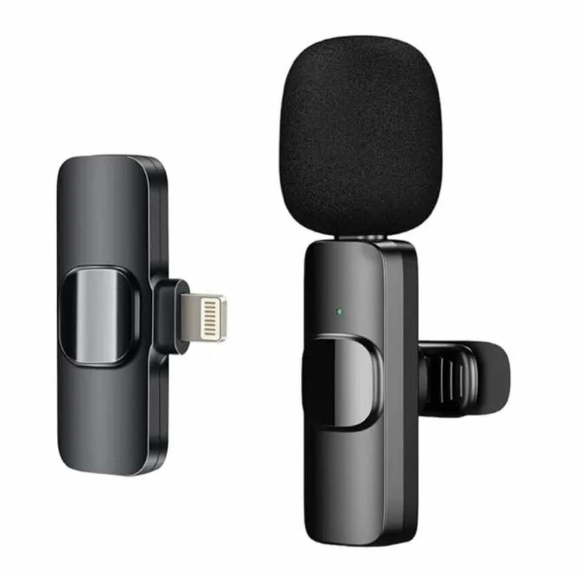 Микрофон петличный беспроводной для телефона K8 Wireless, Разъем микрофона-Lightning, Беспроводное
