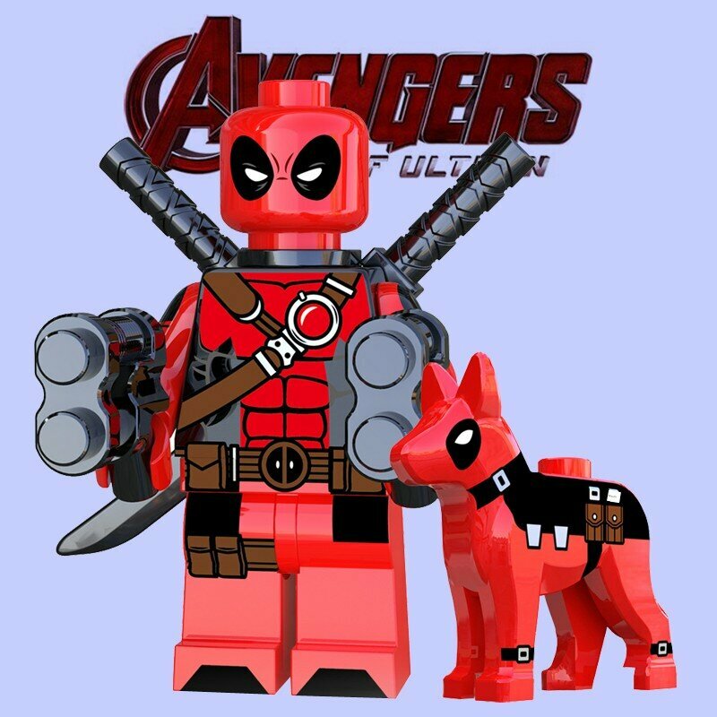Игрушка Дедпул в стиле LEGO, детский конструктор супергероя, обучающая головоломка