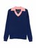 Свитер FENDI V-neck collared sweater, размер 46, , синий