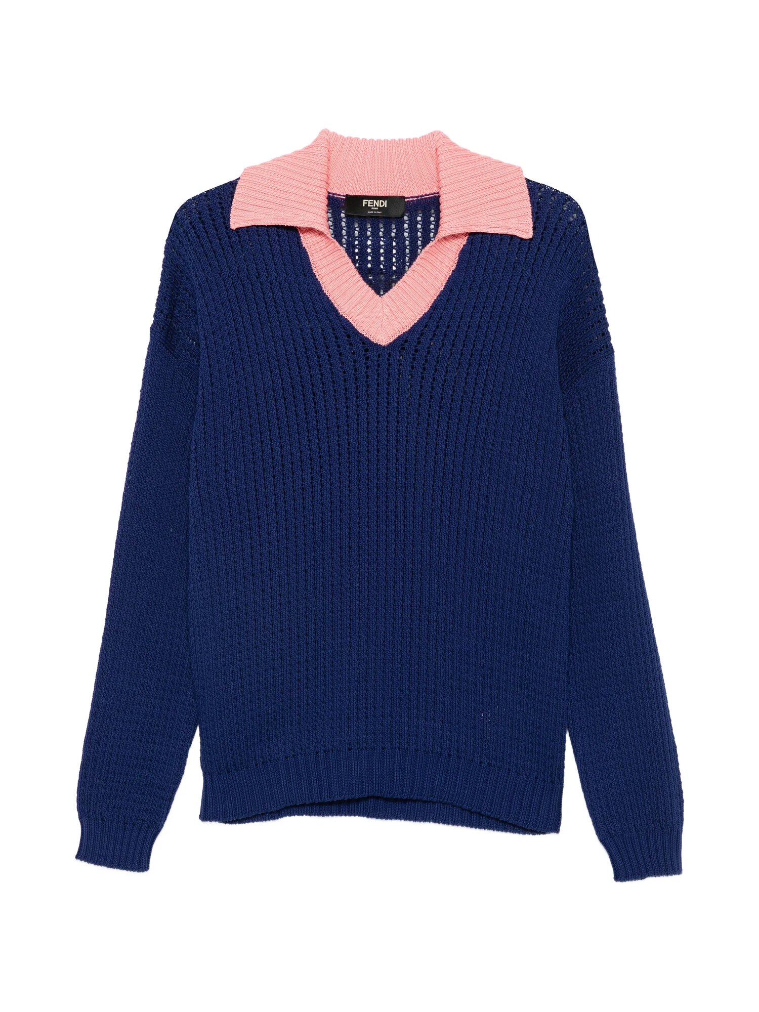 Свитер FENDI V-neck collared sweater