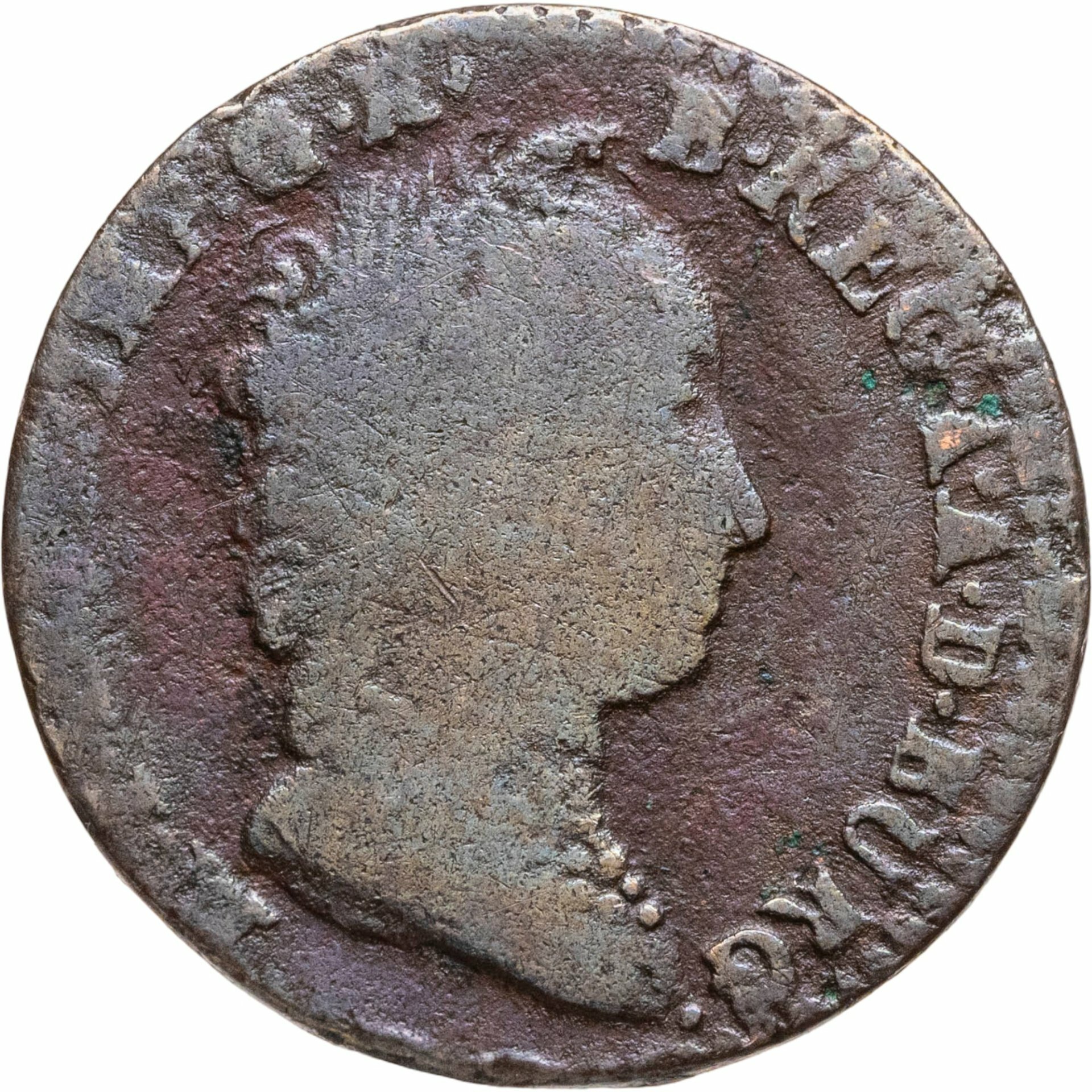 Австрийские Нидерланды 1 лиард liard 1750, Медь, в сохранности F