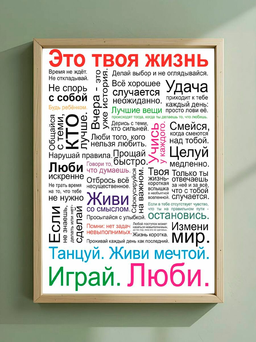 Постер, плакат на стену Мотивация (А3)
