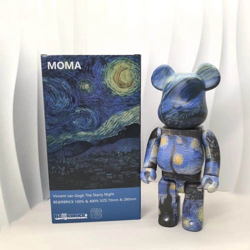 Игрушечная Статуя Медведя Bearbrick 28cm-Звездно-лунная ночь