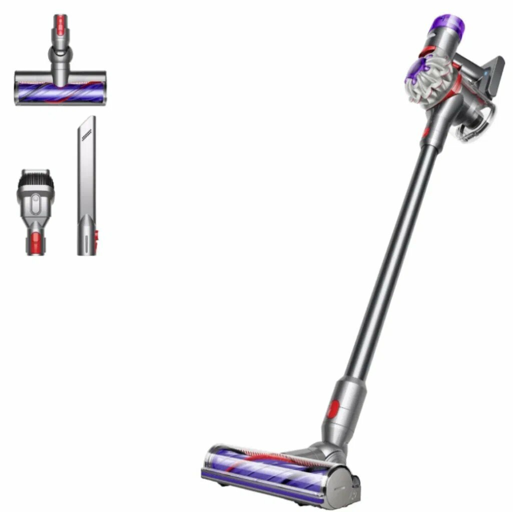 Пылесос беспроводной Dyson V8 Advanced SV25 EU, silver/nickel, наша вилка (РФ)