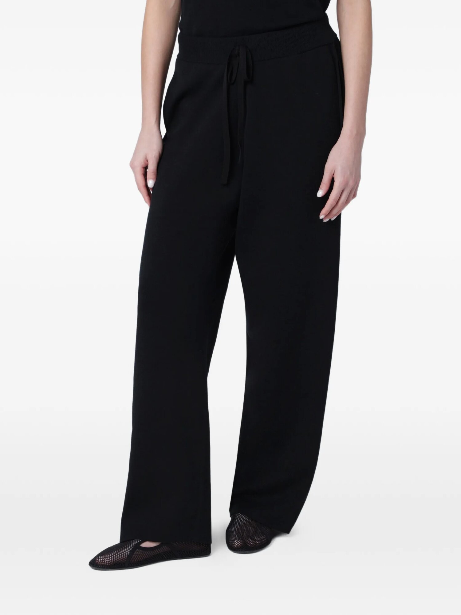 Брюки Straight-leg knit trousers