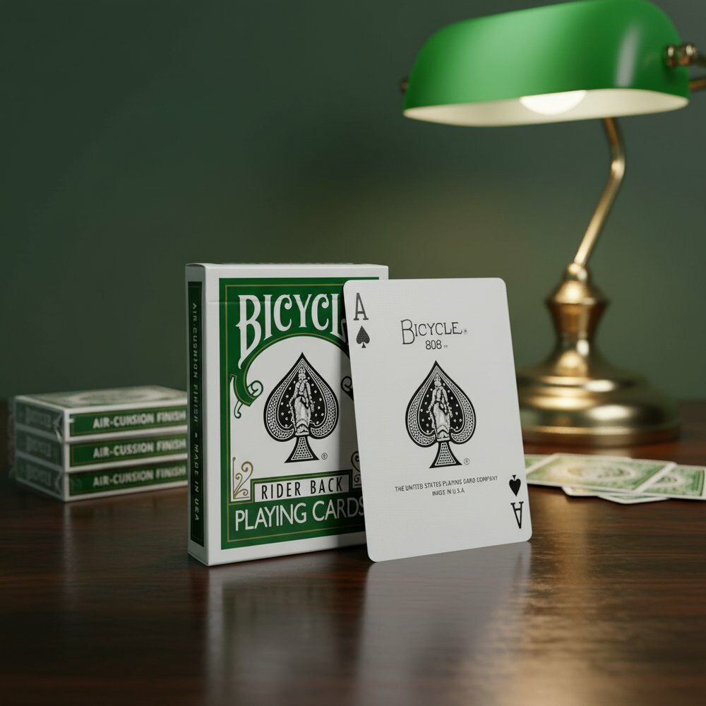 Карты "Bicycle rider back standard poker plaing cards Green back" 61994 The United States Playing Card Company