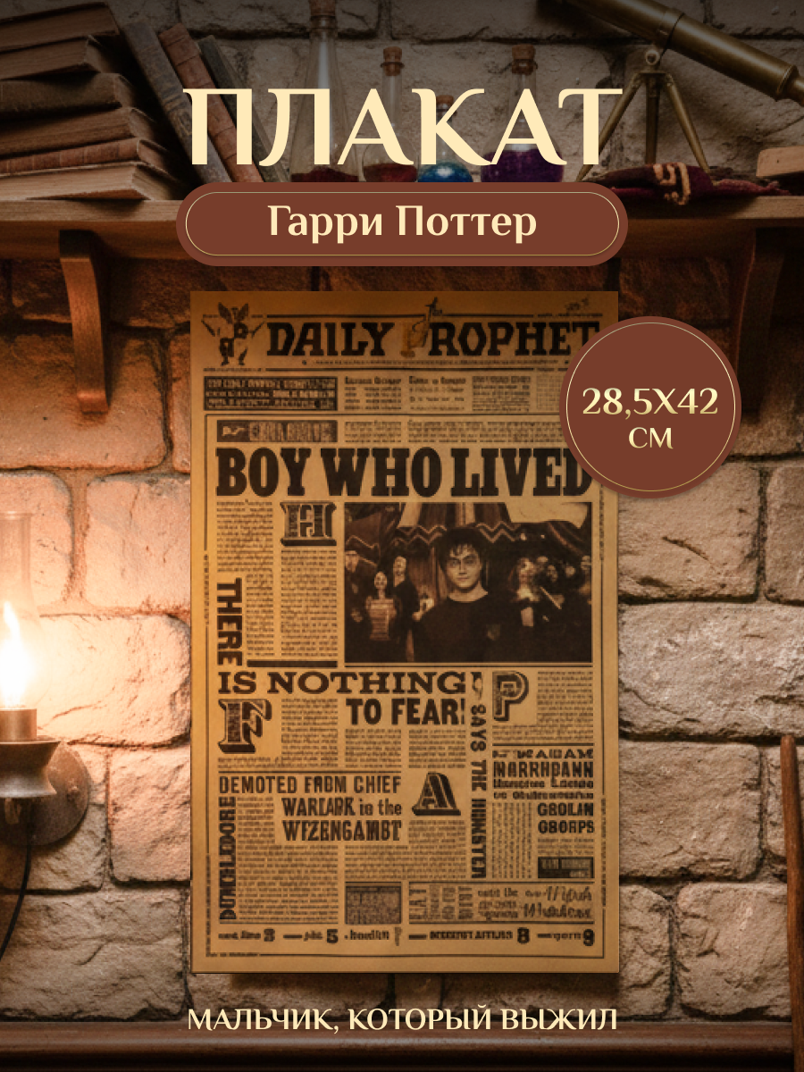 Плакат Fantasy Earth "Мальчик, который выжил", Гарри Поттер, 28.5x42 см