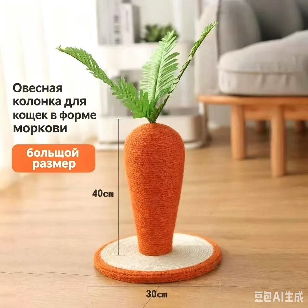 Когтеточка для кошек, морковная когтеточка для кошек, сизаль, кошки, товары для домашних животных, износостойкая, 40 см
