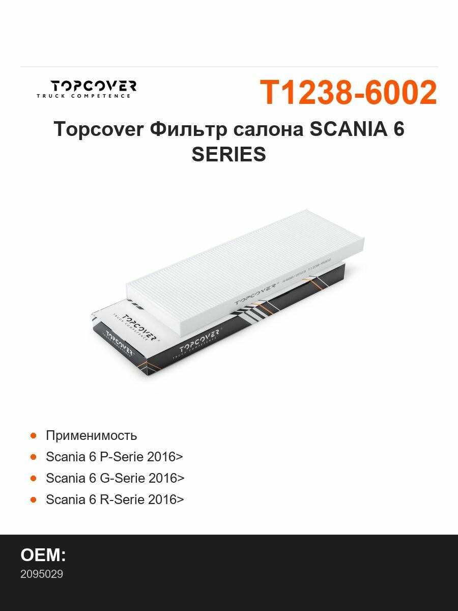 Topcover Фильтр салона SCANIA 6 SERIES