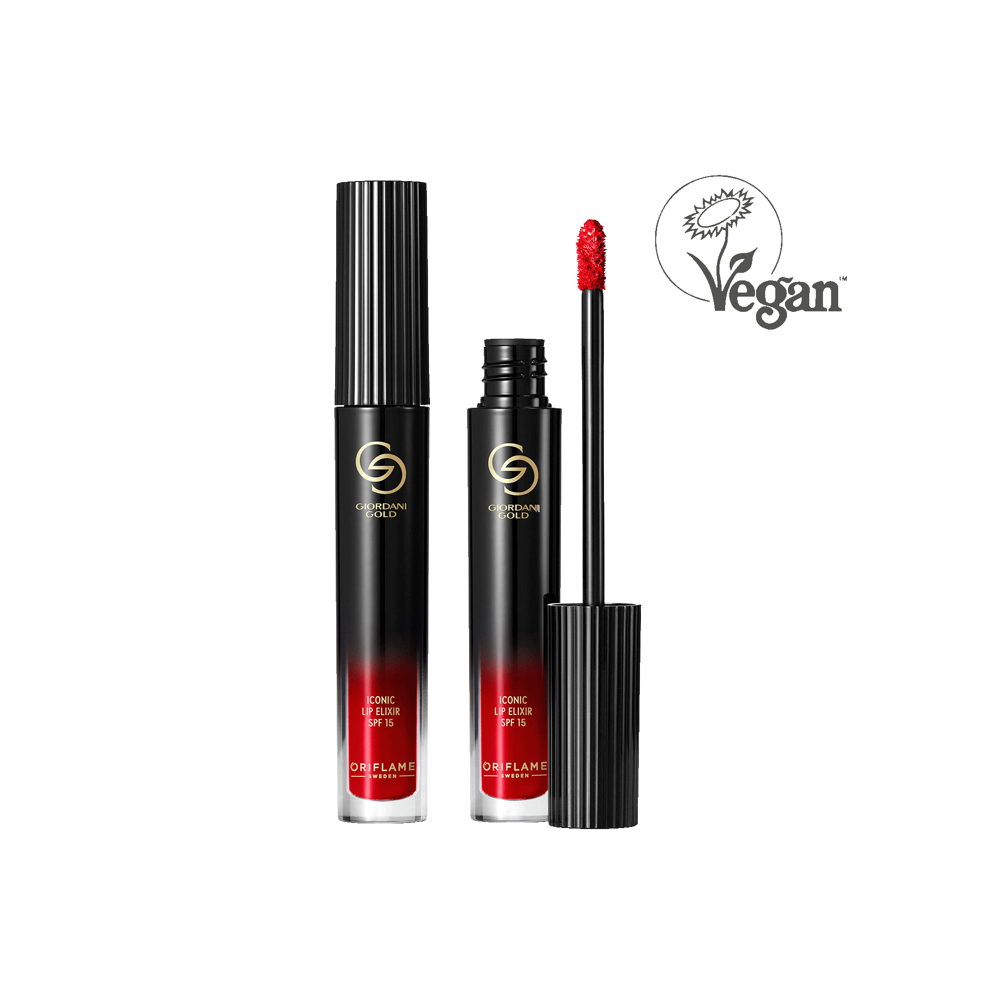 Жидкая губная помада-эликсир Giordani Gold, роскошный алый, SPF 15, 3.5 мл