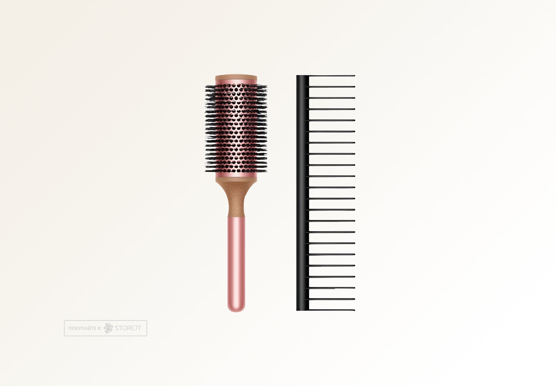 Расчёска Dyson Roll Brush+brush (2 brushes) Black Rose, для волос, 2 шт.