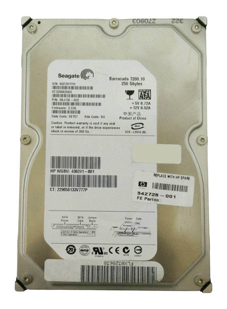 Жесткий диск HP 250Gb 7200 SATAII 3.5" HDD 436241-001