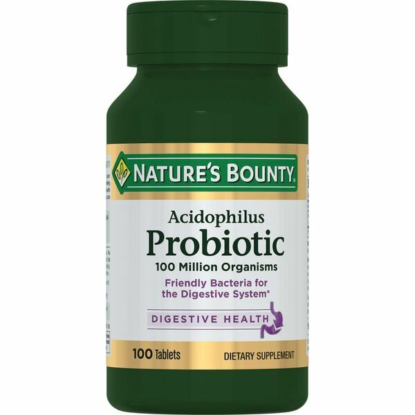 Ацидофилус пробиотик Nature's Bounty/Нэйчес баунти таблетки 200мг 100шт