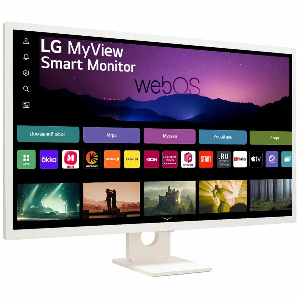 LG 31.5" Монитор LG MyView Smart Monitor 32SR50F-W, белый