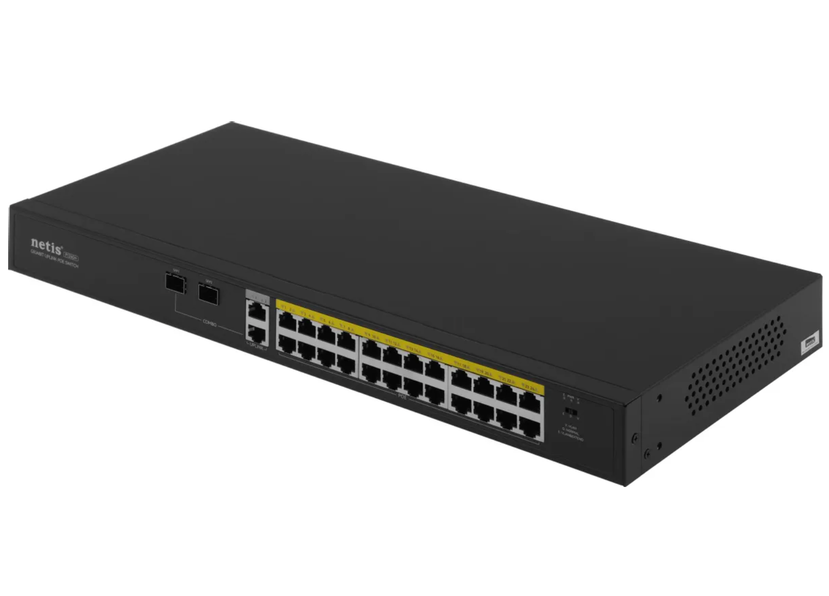 Неуправляемый коммутатор Netis P124GH с поддержкой PoE 1000 Мбит/сек