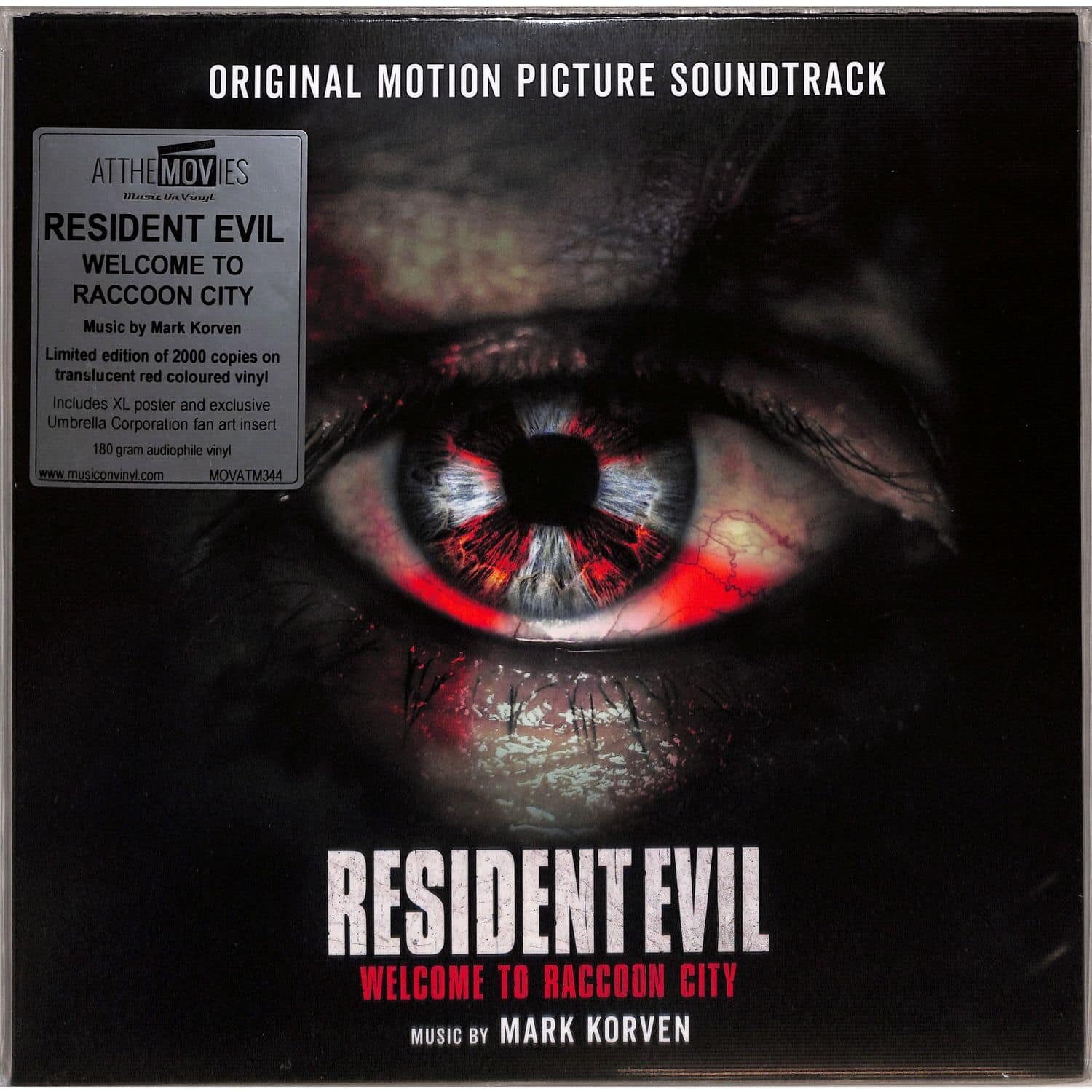 Mark Korven. Resident Evil Welcome To Raccoon City (Original Motion Picture Soundtrack) (2LP Ltd/Red translucent Vinyl/Виниловая пластинка)