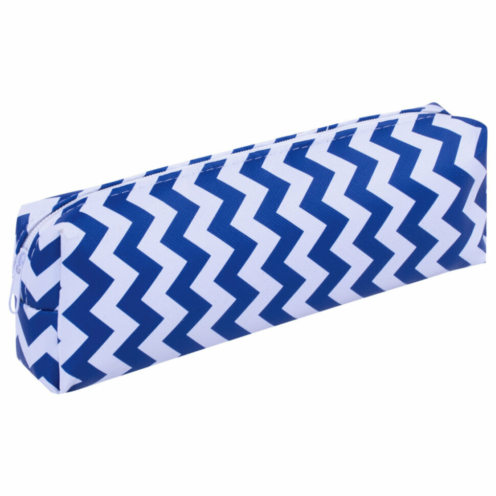 Пенал-косметичка пифагор, мягкий, "WAVE", прямоугольный, 20х7х4 см, 229264, 229264