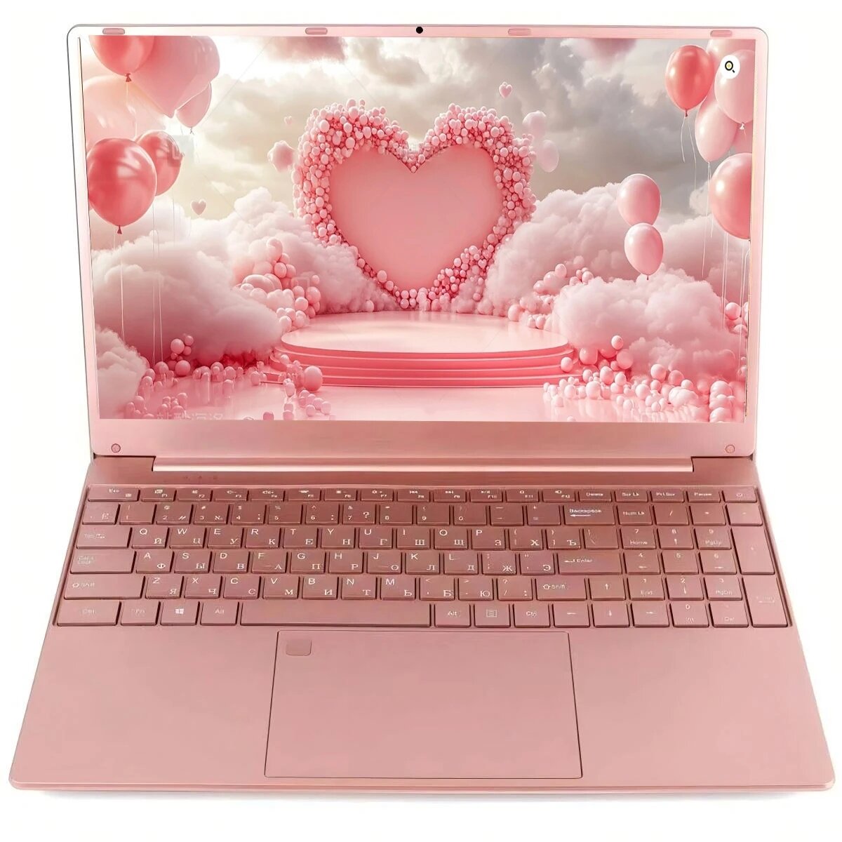 LZWIN Ноутбук 15.6" Laptops Intel UHD Graphics N5095 DDR4 RAM 16 ГБ SSD 1 TБ Windows 11 Pro розовый Русская клавиатура