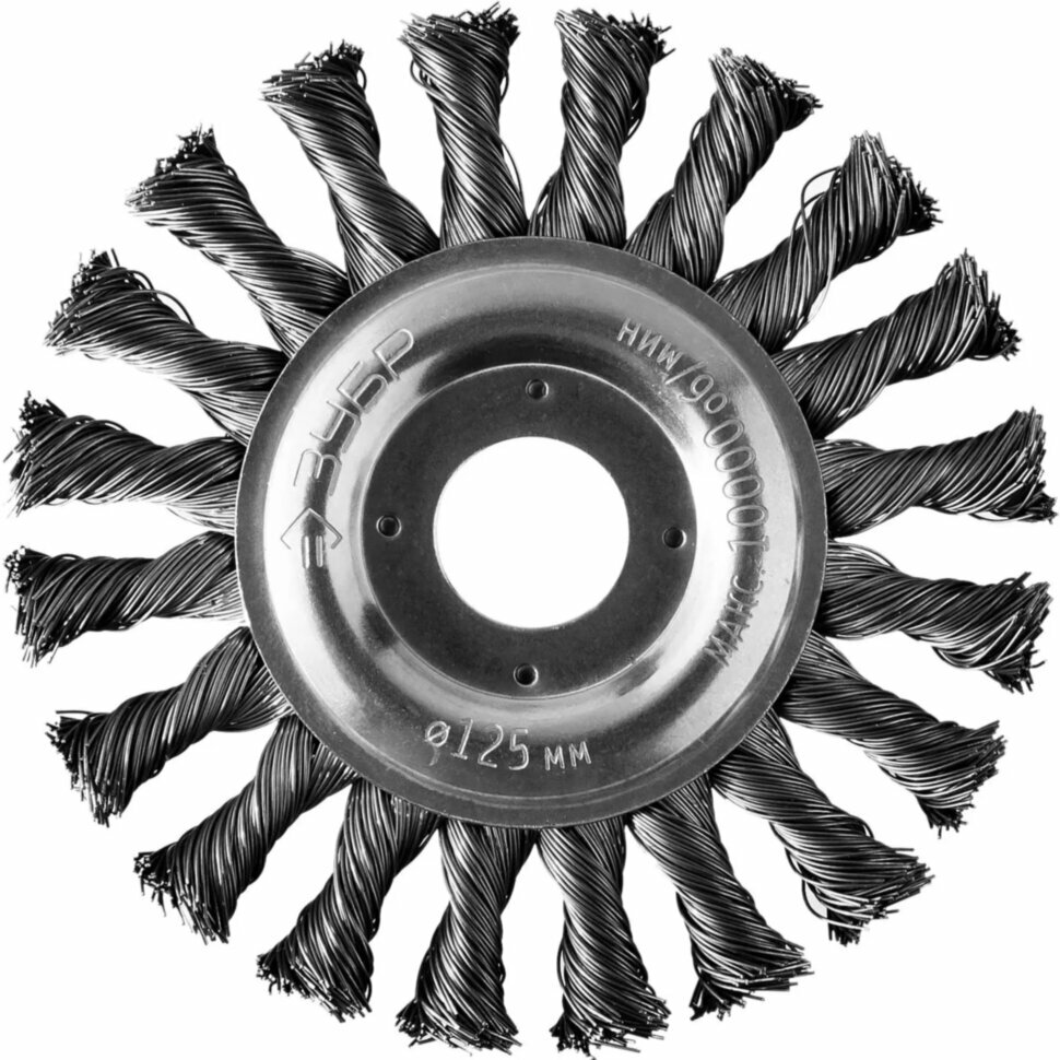 Корщетка для УШМ ЗУБР Профи d125х22.2мм, дисковая, крученая (35190-125_z02), 1711905