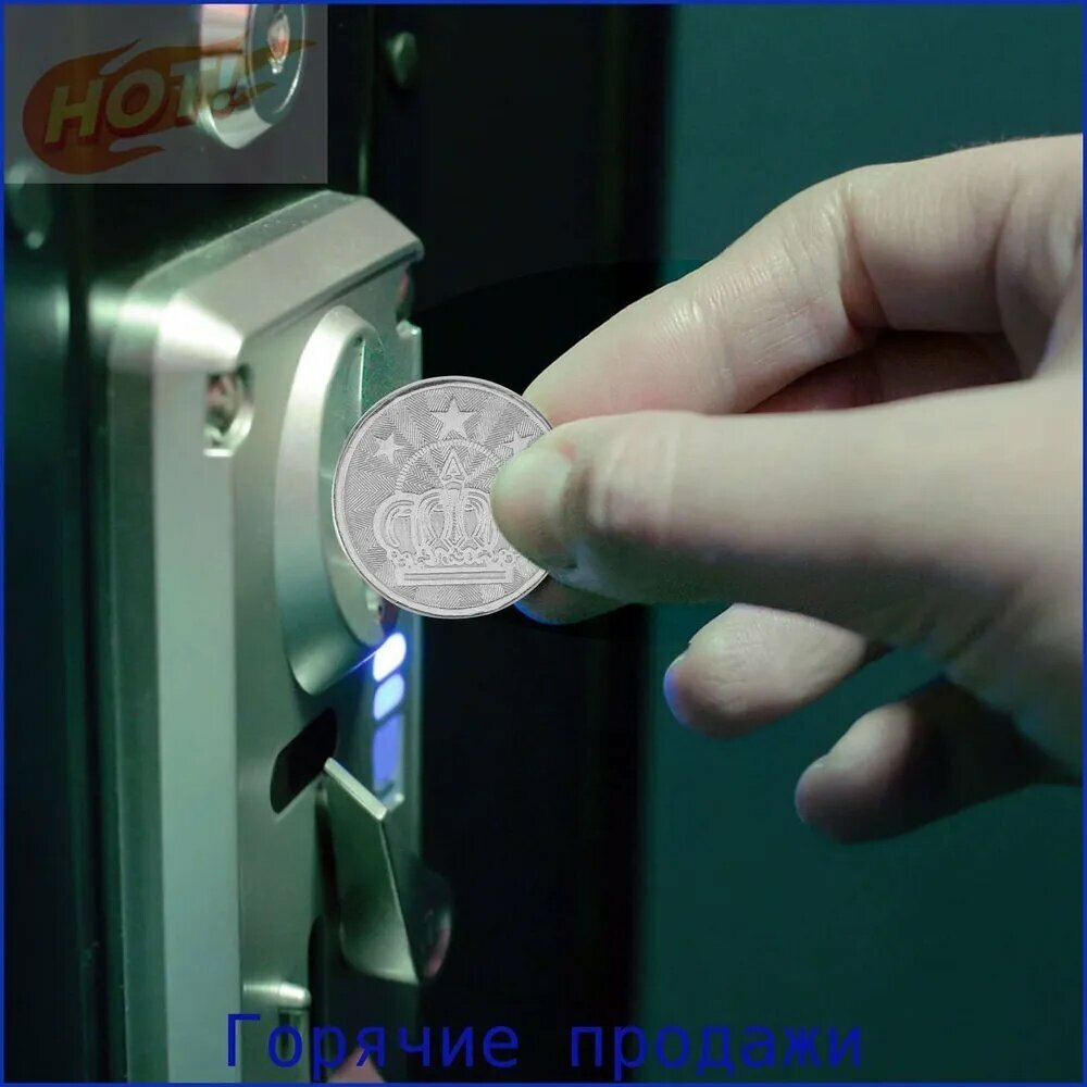 Серебристые игровые жетоны из нержавеющей стали для декора и игровых комнат, набор 50 шт