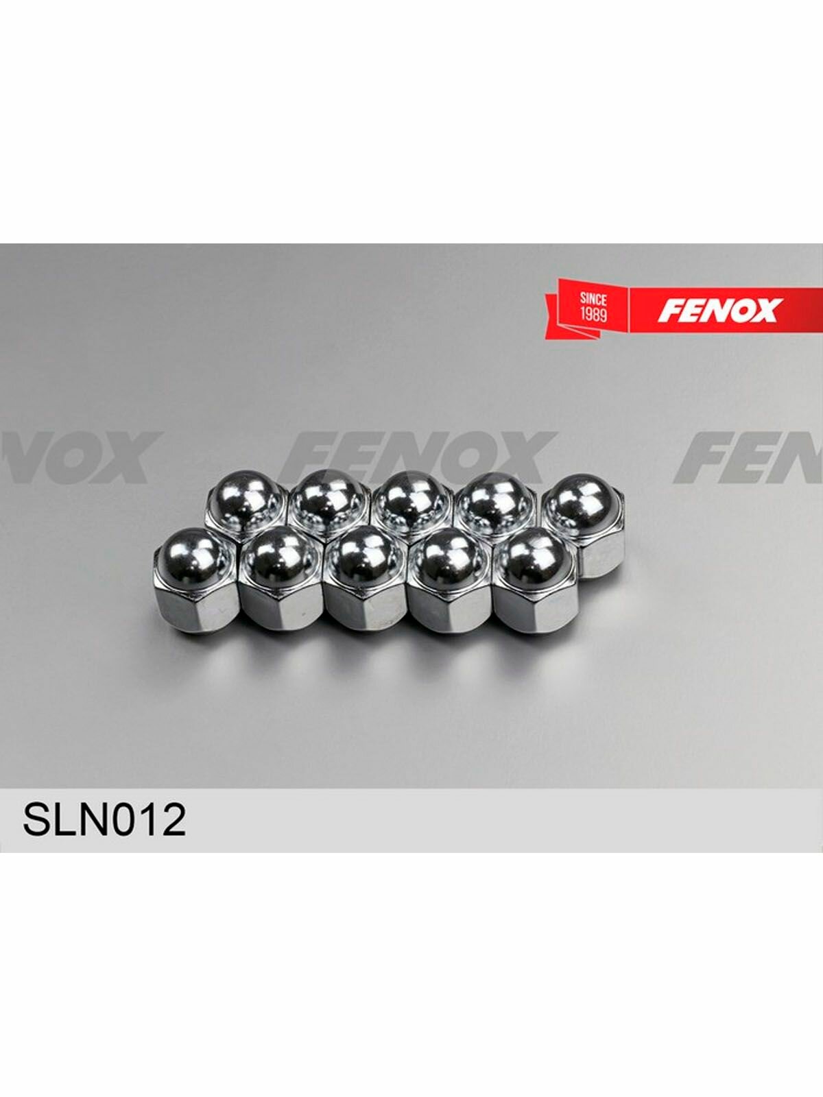 Гайка колесная M12x1.25/S19/H25.5 - хром, сталь, FENOX SLN012