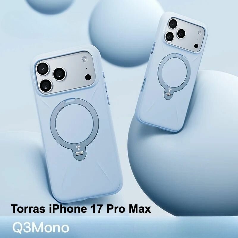 TORRAS Q3 Mono Силиконовый чехол для телефона iPhone MagSafe, совместимый с вращающимся на 360 градусов магнитным держателем