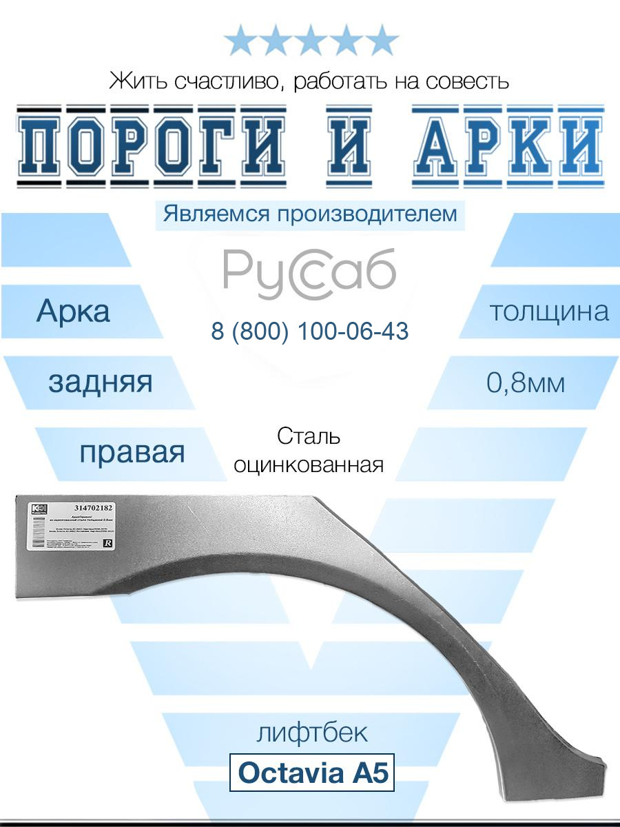 Арка правая для Skoda Octavia A5 лифтбек 2004-2013