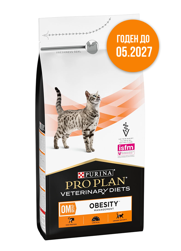 Pro Plan Сухой корм Obesity Mangement для взрослых кошек для снижения избыточной массы тела, OM ST/OX, 1,5 кг