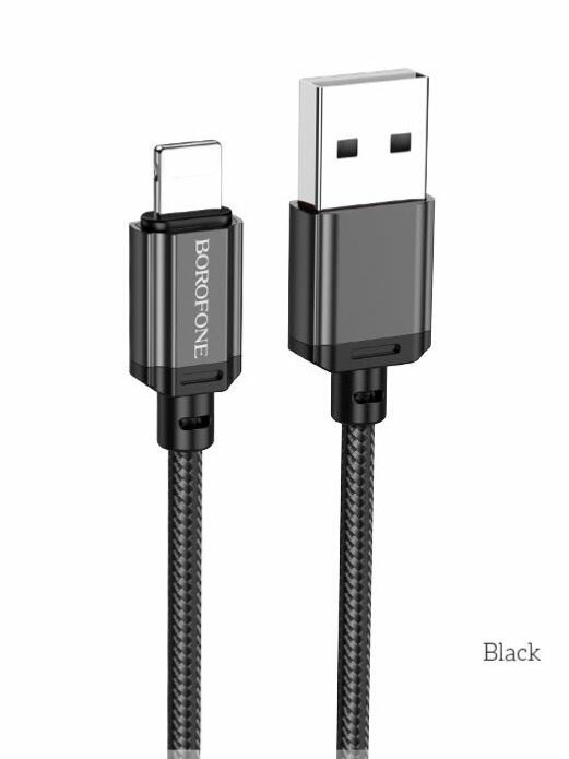 Кабель зарядки и передачи данных Borofone BX87 IP 2M чёрный
