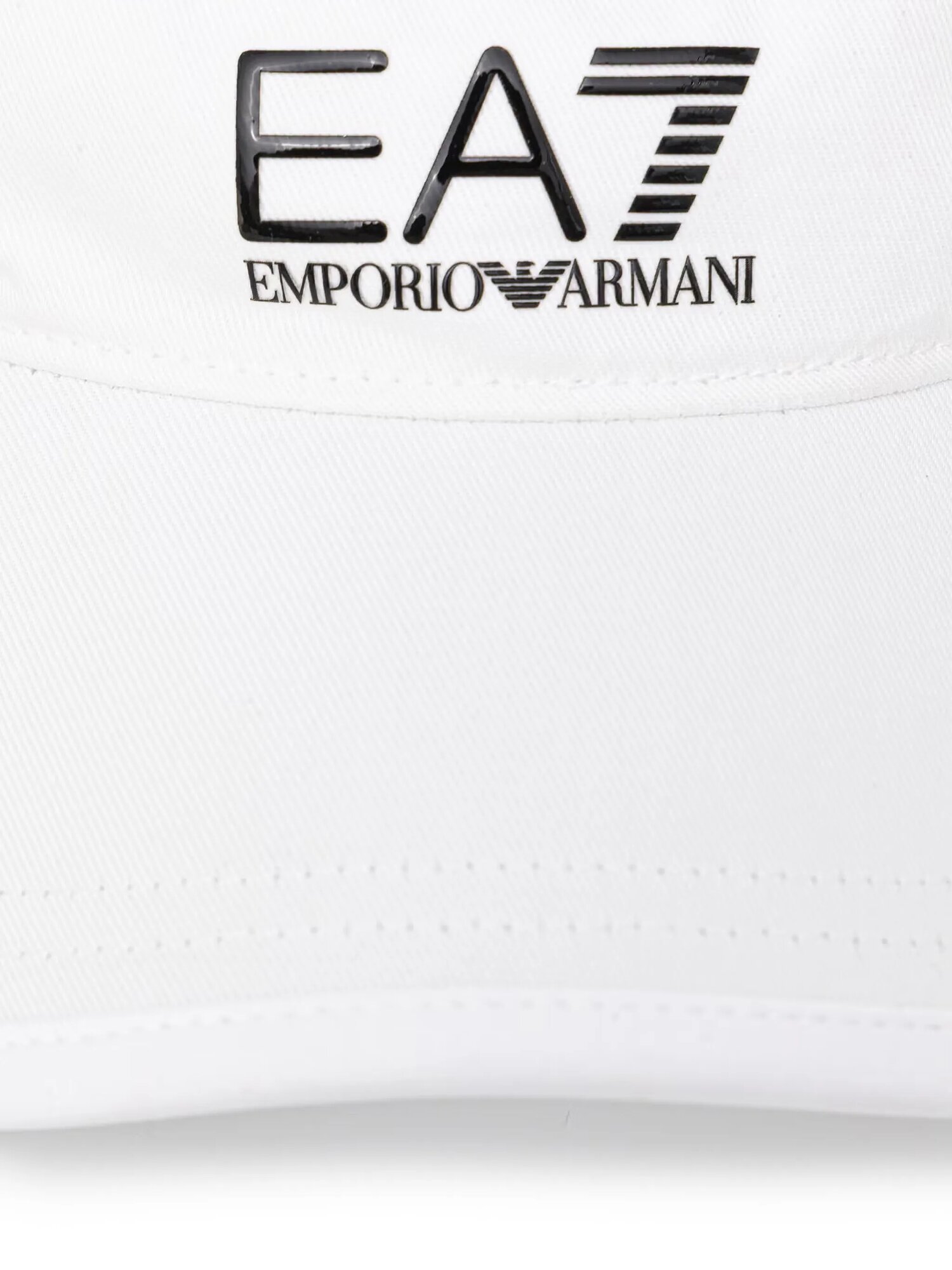 Шапка EA7 EMPORIO ARMANI Cotton logo-print visor для девочек, размер OneSize, white — фото 1