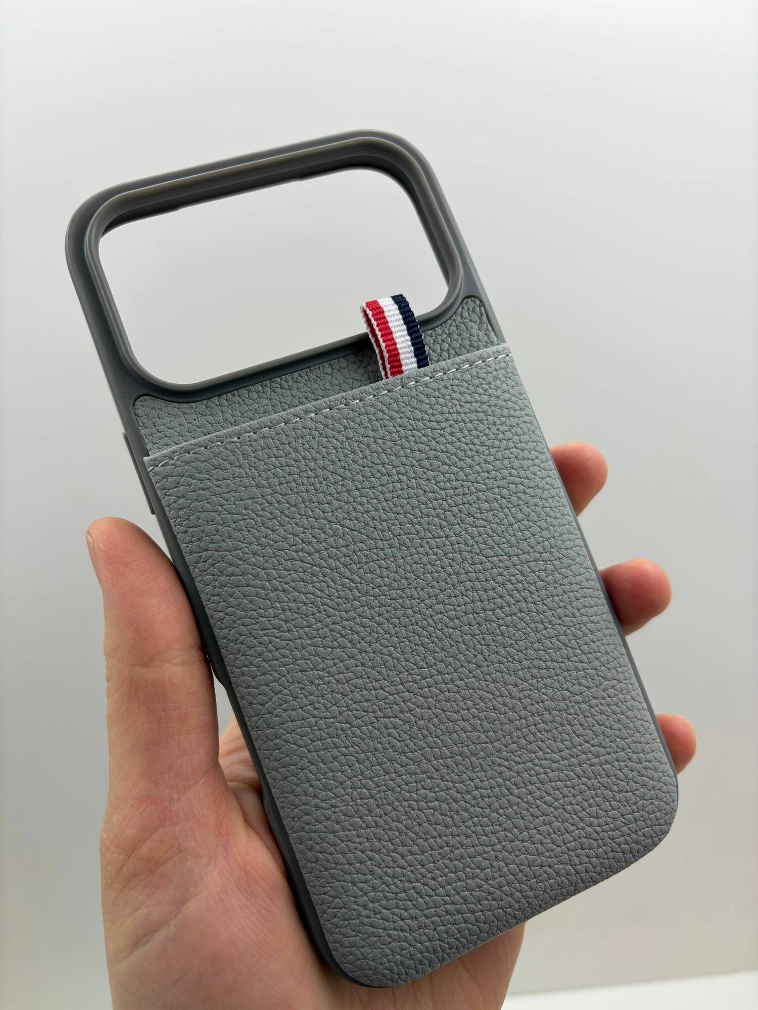 Чехол CREATIVE CASE для iPHONE 17 PRO MAX, искусственная кожа , цвет серый