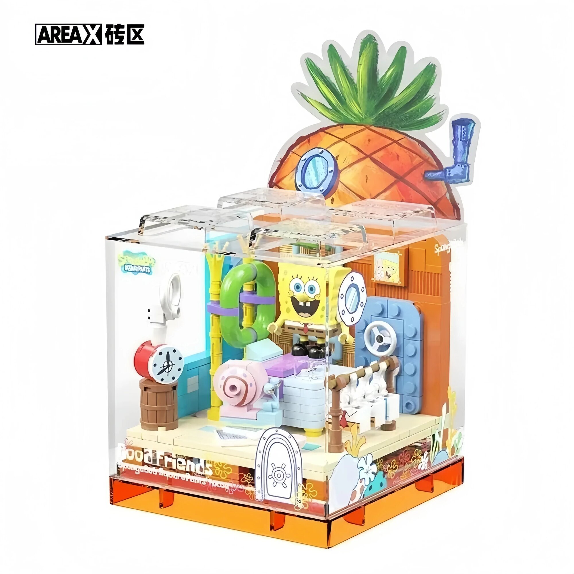 SEMBO BLOCK Губка Боб Квадратные Штаны with box, pineapple house