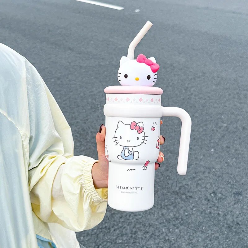 Термокружка Hello Kitty, белая, 700 мл