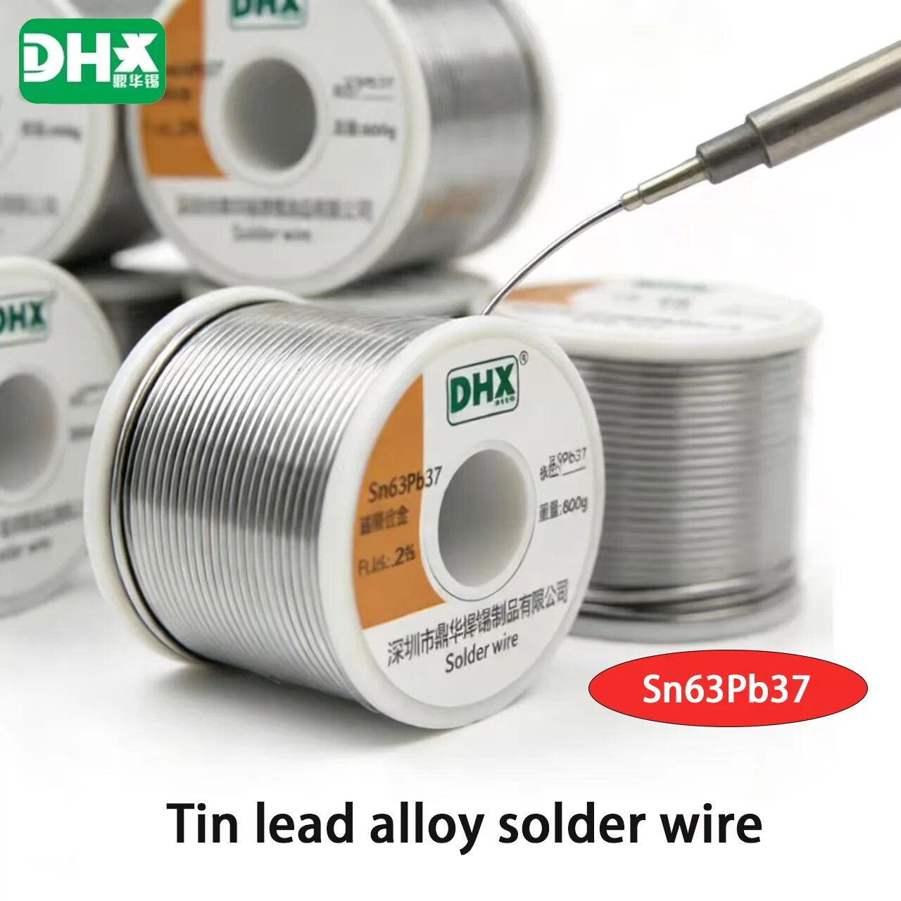 Проволока для пайки Sn63Pb37 0.6-2.0 мм 50-1000 г с флюсом 500g, 0.8mm