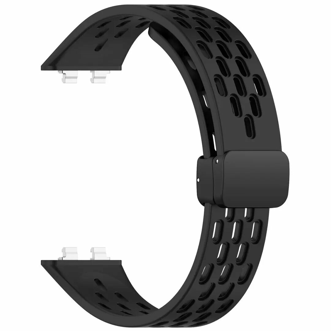 Черный силиконовый ремешок для Huawei Band 11/11 Pro