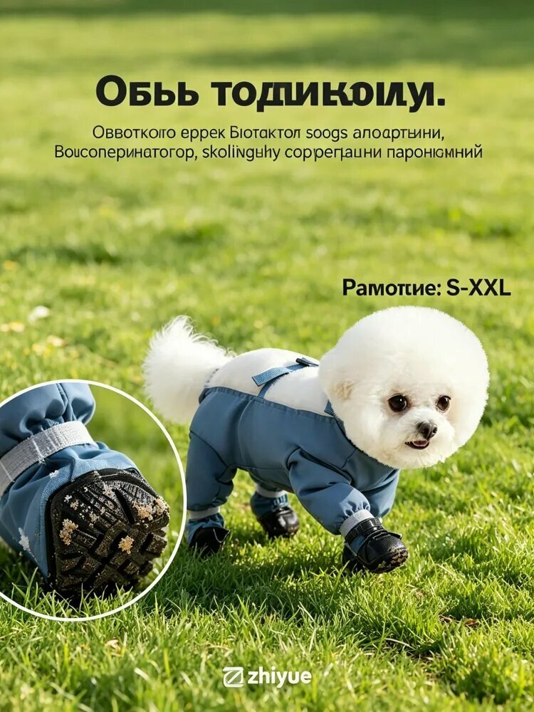 Обувь для собак Ботинки для собак на подтяжках Водонепроницаемый, скользкий протектор лап домашних животных