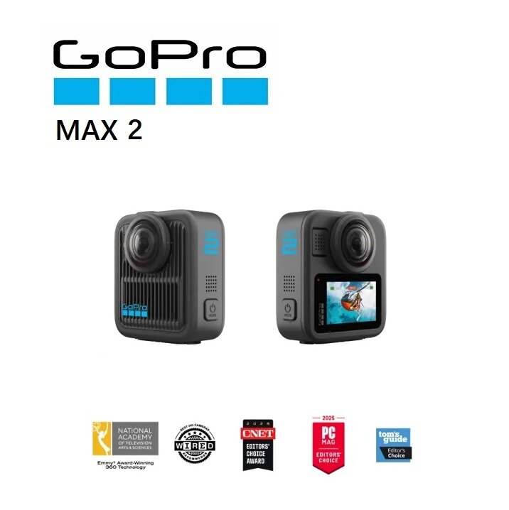 Экшн-камера GoPro MAX 2 Black, 8K, 360°, GPS, Wi-Fi, Bluetooth