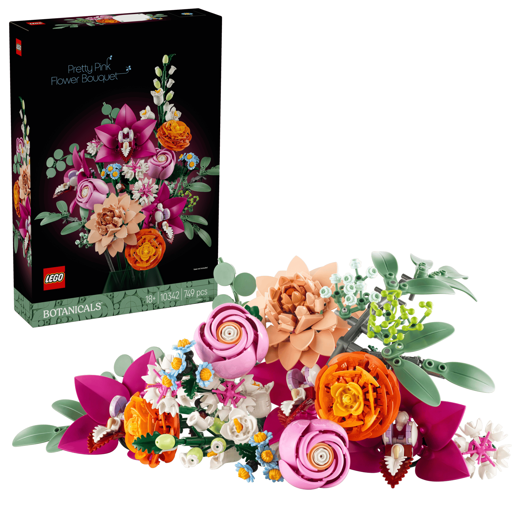 Конструктор LEGO Коллекционные наборы 10342 Красивый розовый букет цветов, 749 дет.