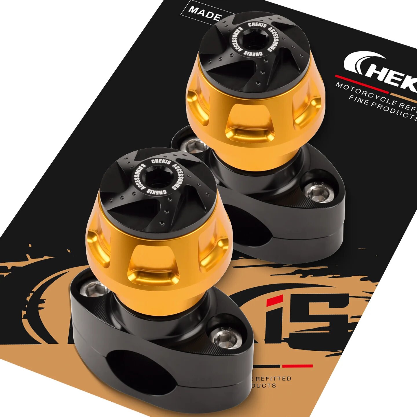 Защитные дуги Chekis для мотоциклов Zontes 368G, 703F, 703T: противоударные, Gold