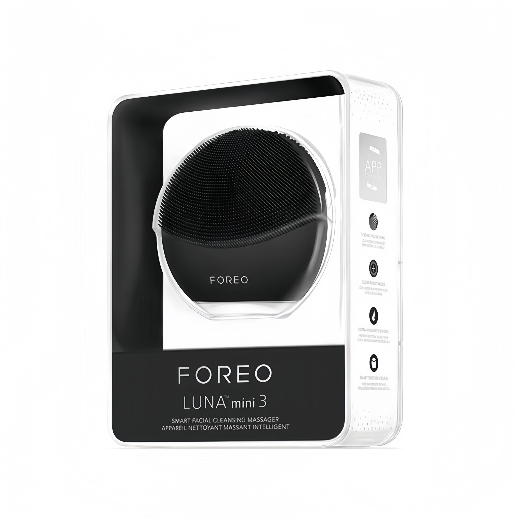 FOREO LUNA mini 3 Электрическая очищающая щеточка для лица для всех типов кожи, Black