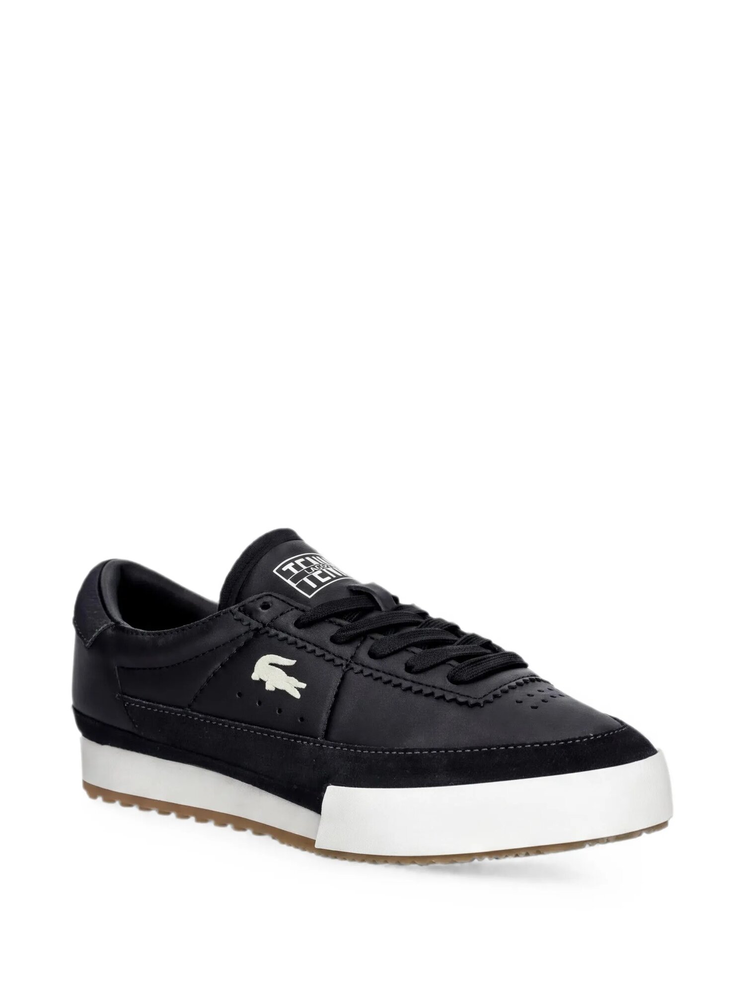 Кроссовки LACOSTE Aura leather sneakers, размер 6.5 UK, black/black — фото 1