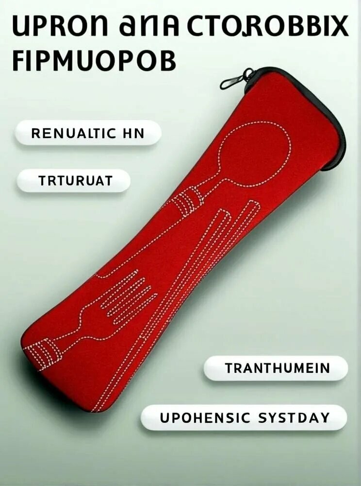 Сумка, мешок тканевый для столовых приборов, дорожный, походный и универсальный, 20*6.5 см