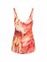 Топ Roberto Cavalli Feather-print silk top, размер 44, красный