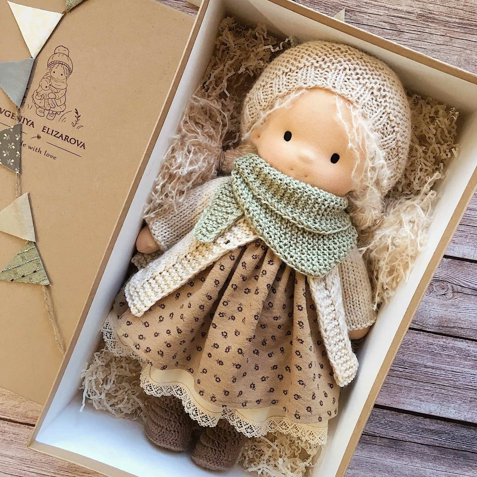 Хлопковая кукла Вальдорфская кукла кукла Waldorfdoll мини кукла ручной работы DIY Вальдорф