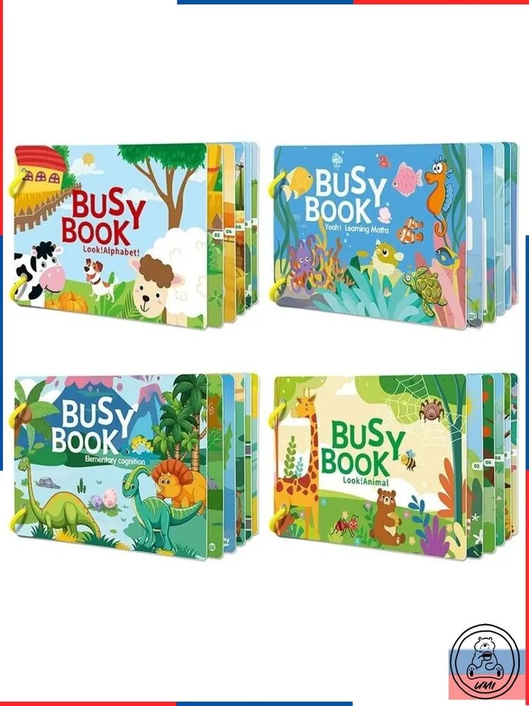 Тихая книга (Busy Book) на английском языке Развивающая игрушка для детей
