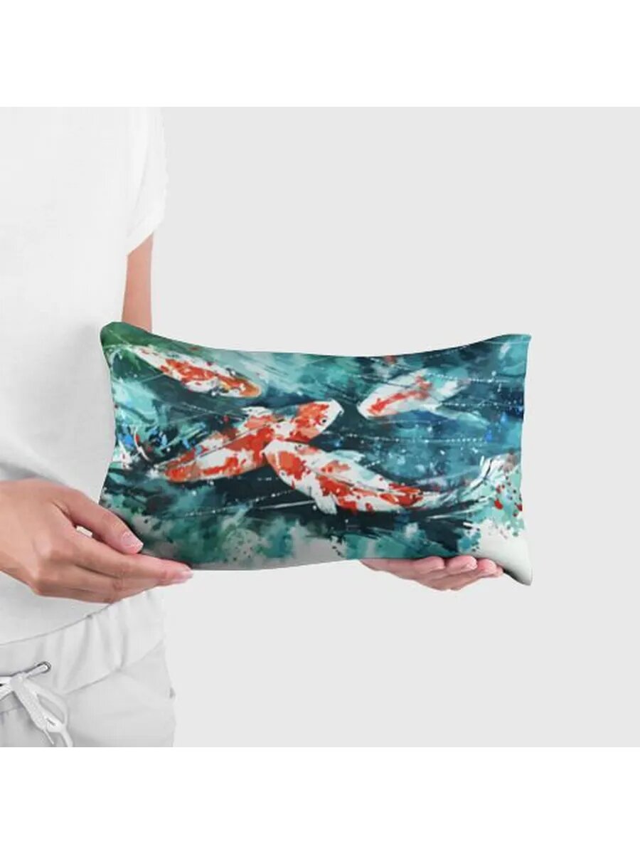 Koi Fish - акварель Подушка — фото 1