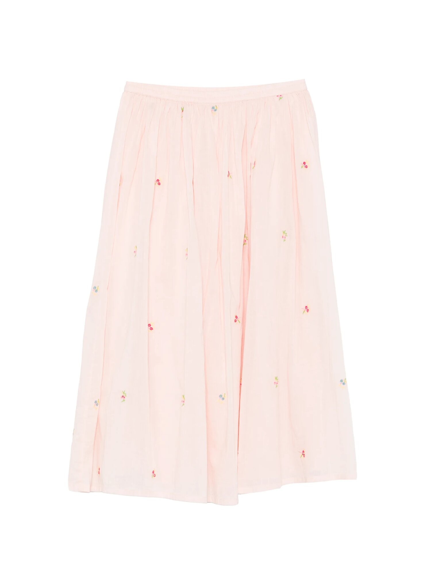 Юбка Embroidered-details pleated cotton skirt