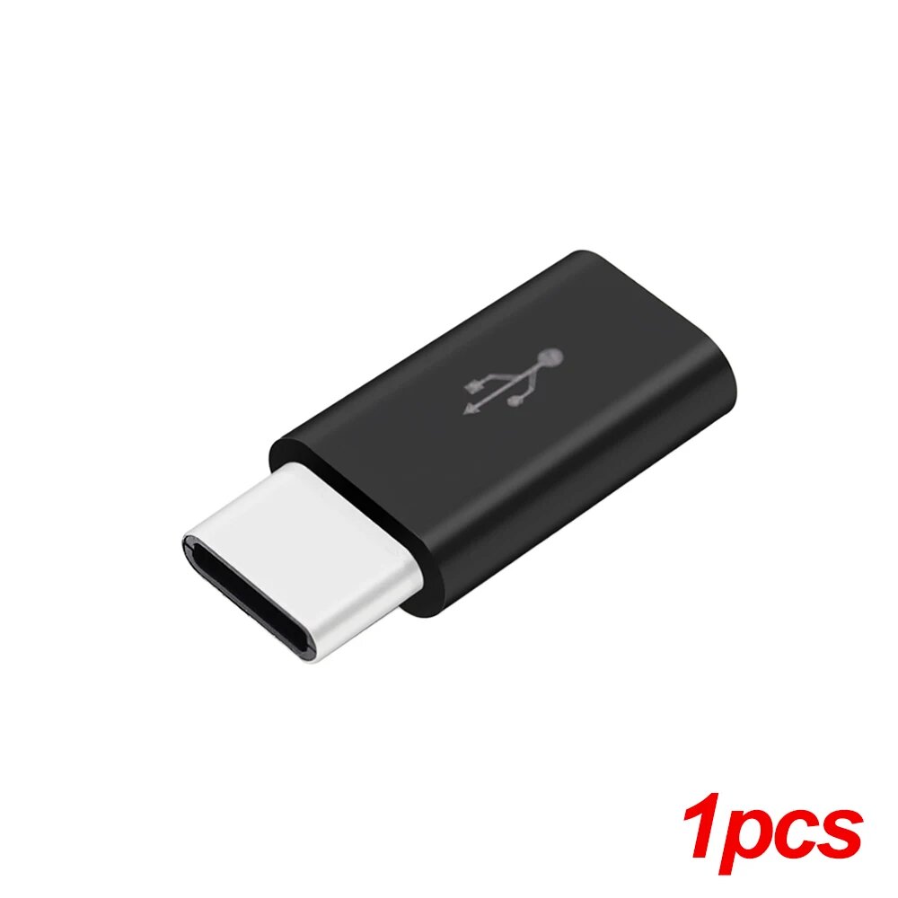 Переходник с Micro USB «Мама» на Type C «папа» Black- 1pcs